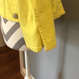CAbi | Jackets & Coats | Cabi Light Neon Yellow Denim Jacket | Poshmark